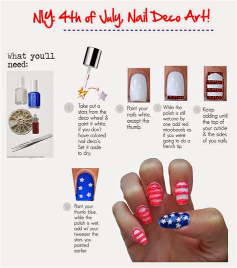 Niy 4th Of July Nail Art Tutorials Run With Fashion