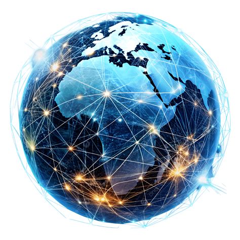 Global Network Connection Visualized As A 3d Model Showcasing The World