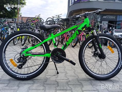 Passati Алуминиев велосипед 24 Ninja зелен в Велосипеди в гр