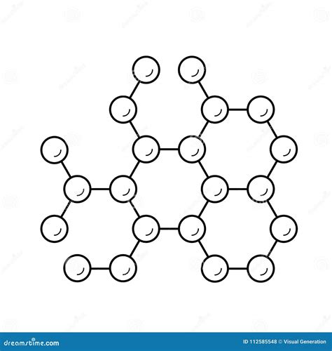 Molecule Structure Line Icon Stock Vector Illustration Of Biology Abstract 112585548