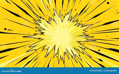 An Explosion In Anime Style Stock Illustration Illustration Of