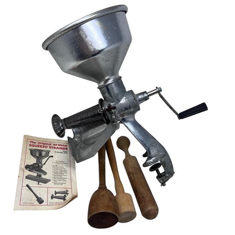 Original All Metal Squeezo Strainer Juicer Garden Way Hand Crank Missing Gasket Etsy