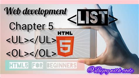 Html5 For Beginners List Ul And Ol Tags Bijoywithcode Sz7ng