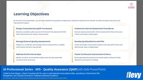 Ia Professional Series M15 Quality Assurance Qaip Ppt Slide Deck