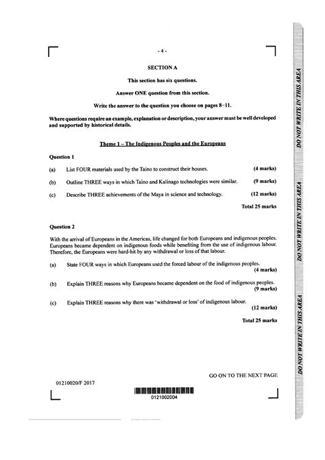 Solution History Csec Past Paper Studypool