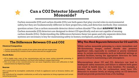 Can A Co2 Detector Identify Carbon Monoxide Sensor One Stop The
