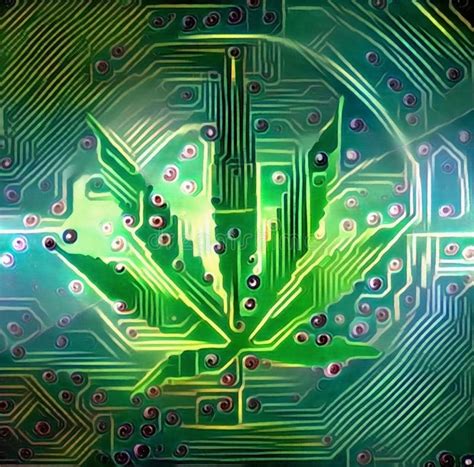 Electronic Leaf Stock Illustration Illustration Of Design 143153396