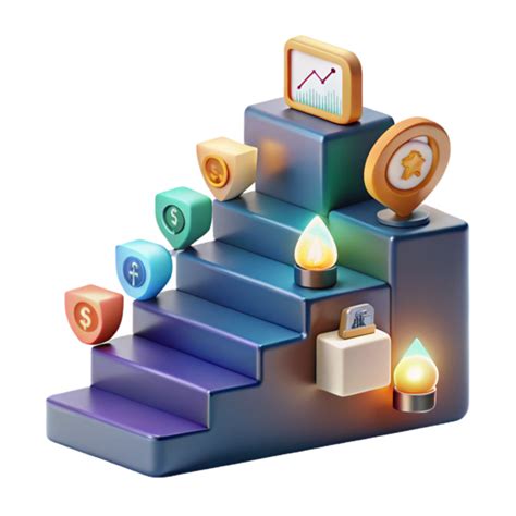 Beautiful Creative Financial Growth Steps To Success Security Social Media 4k 56600059 Png