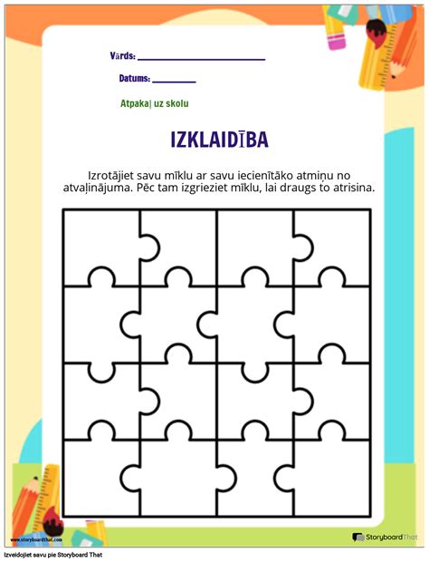 Jautra Mīkla Atpakaļ Uz Skolu Storyboard Por Lv Examples