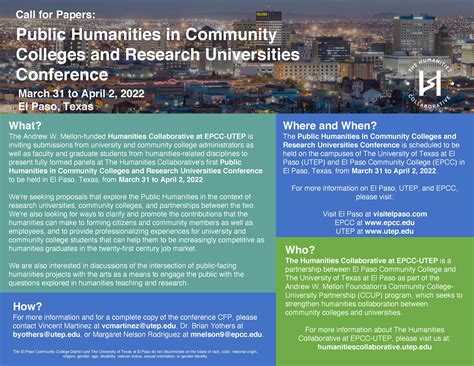 The The Humanities Collaborative At Epcc Utep