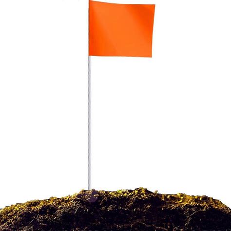 50pack Marking Flags Orange Yard Flags 15x4x5inch Marker Flags Lawn Flags Markers Irrigation