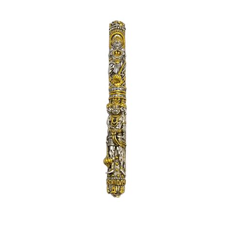 Silver Hanuman Bajrangbali Antique Nakash Pen Deflossysilver