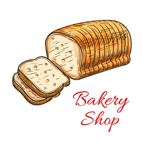 Premium Vector Wheat Bread Sketch For Bakery Shop Design