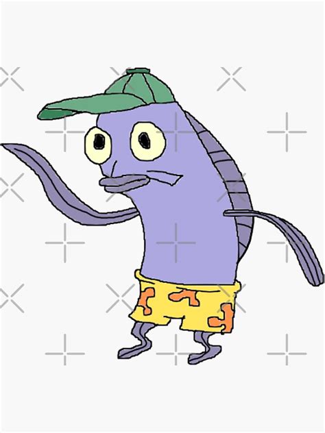 Badly Drawn Wobbles Spongebob Sticker For Sale By Wormyart Redbubble