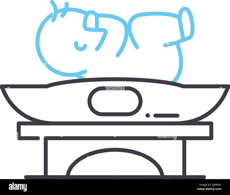 Weighting Line Icon Outline Symbol Vector Illustration Concept Sign