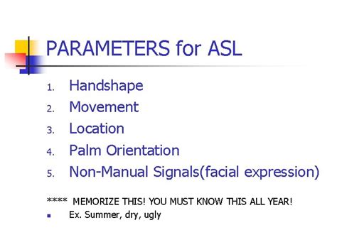 American Sign Language 1 N The Basics American