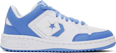 Converse Blue And White Weapon Low Top Sneakers Ssense