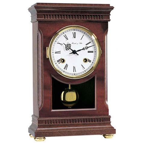 Hermle Walnut Finish Bell Strike Mantel Clock 22897 070131 Made In Ge