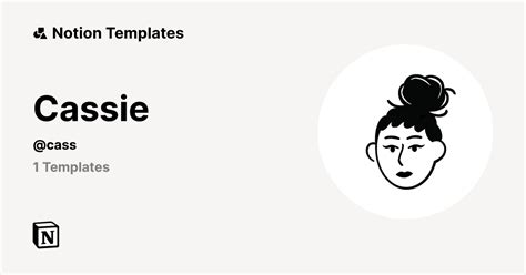 Cassie Template Creator Notion Marketplace