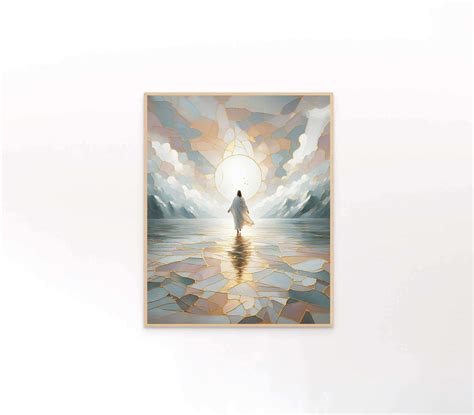 Jesus Walking On Water Kintsugi Christian Art Jesus Walk Art Jesus