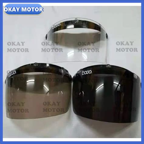 Visor Helmet Half Topi Keledar Separuh Three Button For All Ms88sgv