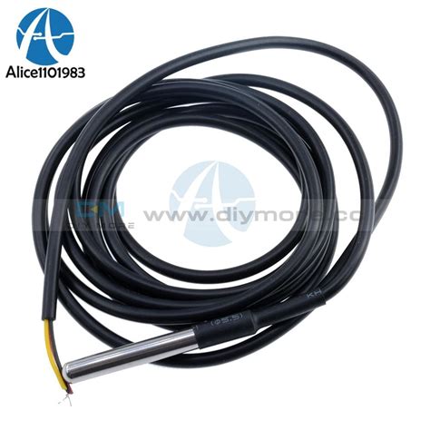 2m 200cm Digital Temperature Temp Sensor Probe Ds18b20 Thermometer Wat