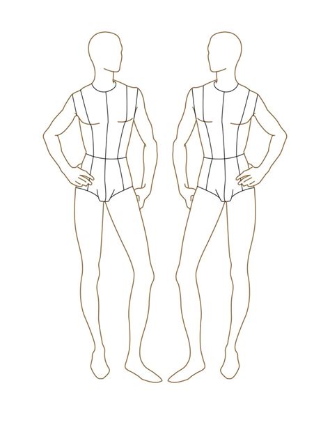 Blank Model Sketch Template