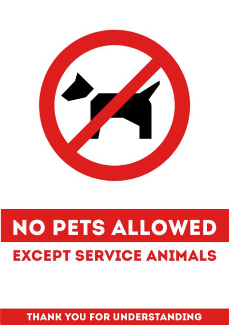 No Pets Allowed Door Sign Printable A4 Template Postermywall