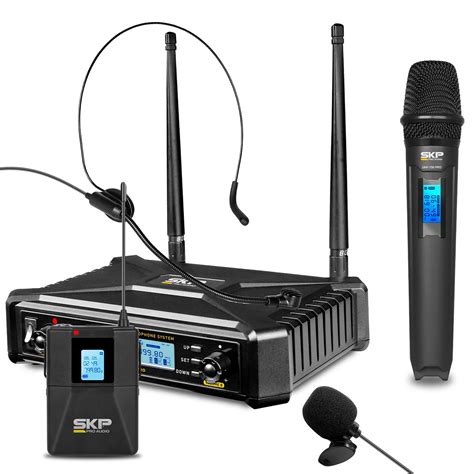 Kit Micrófono Inalámbrico Multifrec Skp Uhf 700pro