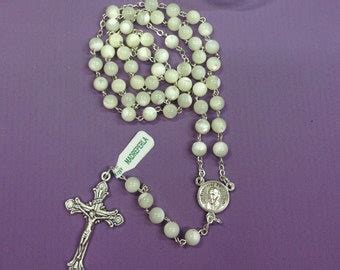 Real Pearl Rosary Etsy
