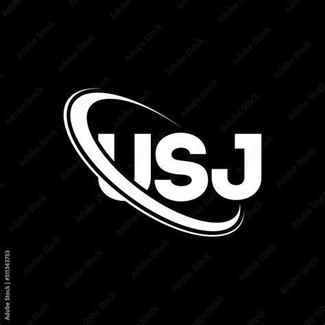 Vetor De Usj Logo Usj Letter Usj Letter Logo Design Initials Usj