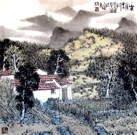马志刚山里人家画家马志刚作品欣赏北京小小艺术网
