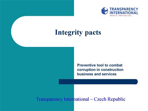 Integrity Pacts Preventive Tool To Combat Corruption In Construction
