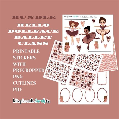 Hello Dollface Ballet Class Printable Journals Boxes Ballet Dolls