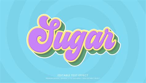 Premium Vector Sugar Text Effect Template Editable Font Style