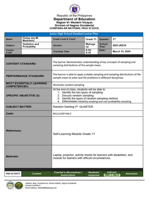 Statistics Lesson Plan Pdf Greenhouse Effect Sampling Statistics