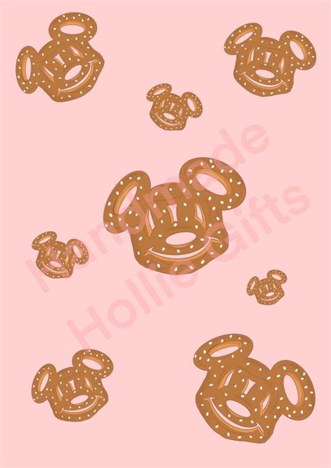 Mickey Pretzel Digital Prints Phone Wallpapers Digital Files Only
