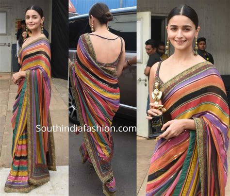 Alia Bhatt In Sabyasachi At Star Screen Awards South India Fashion
