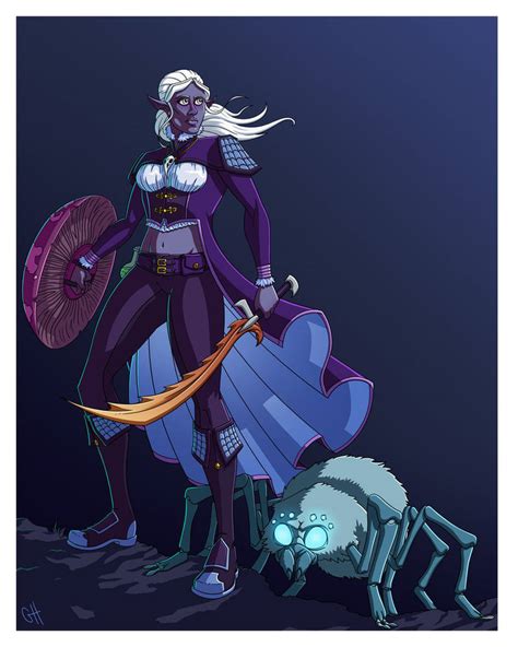 Drow With Big Spider Commission By Gage H Designs On Deviantart