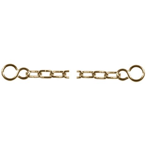 Polished Brass Clock Chain Bath Assembly With Hooks English Chain