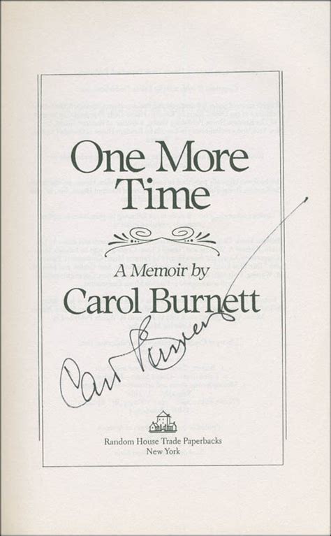 Carol Burnett Book Signed Historyforsale Item 306024