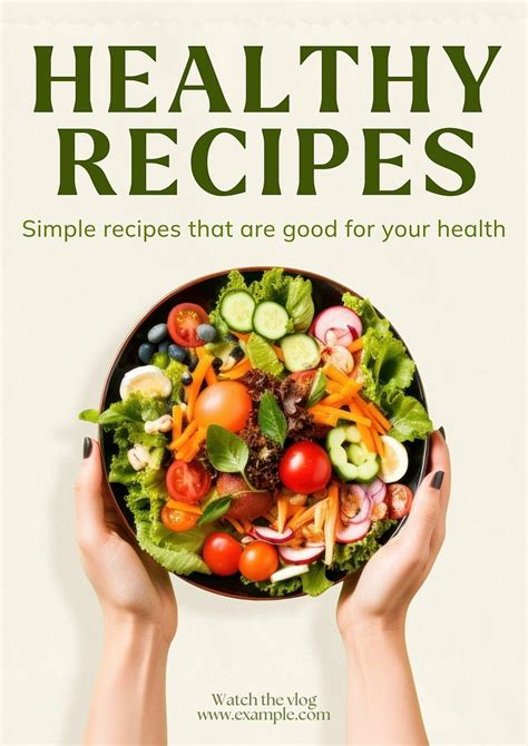 Healthy Recipes Poster Template Free Photo Rawpixel