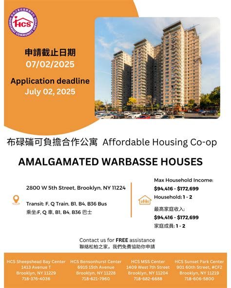 Homecrest Amalgamated Warbasse Houses Are Currently Accepting