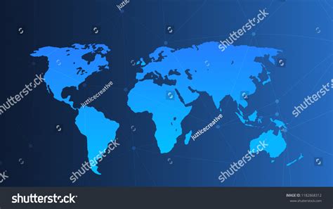 Blank Vector World Map Isolated On Vector De Stock Libre De Regalías