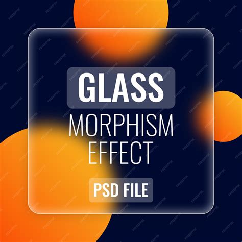 Psd Glass Morphism Effect With Gradient Color Background Premium Psd