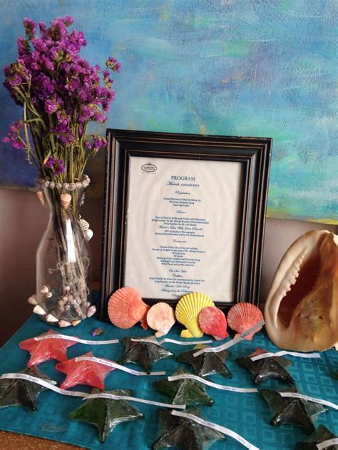 Registration Table Blue Motiff Beach Theme Under The Sea Theme