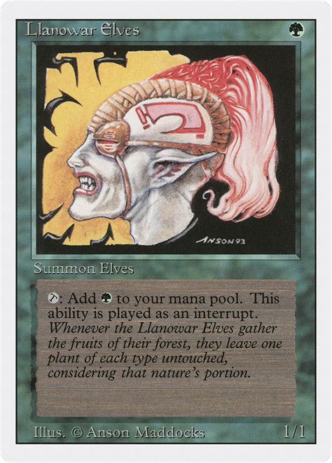 Llanowar Elves · Revised Edition 3ed 211 · Scryfall Magic The