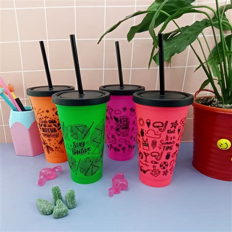 Vasos Neon Eco Estamapdos Neon Wopp Deco