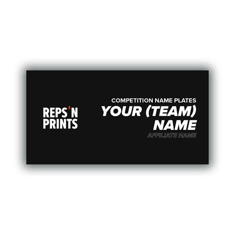 Crossfit Competition Name Plates Reps And Prints