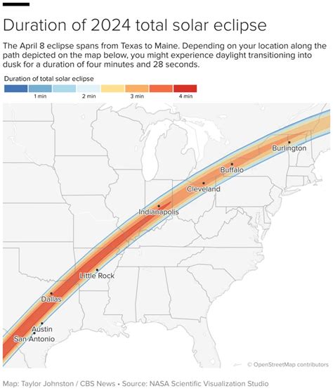 Solar Eclipse Maps Show 2024 Totality Path Peak Times Across The U S
